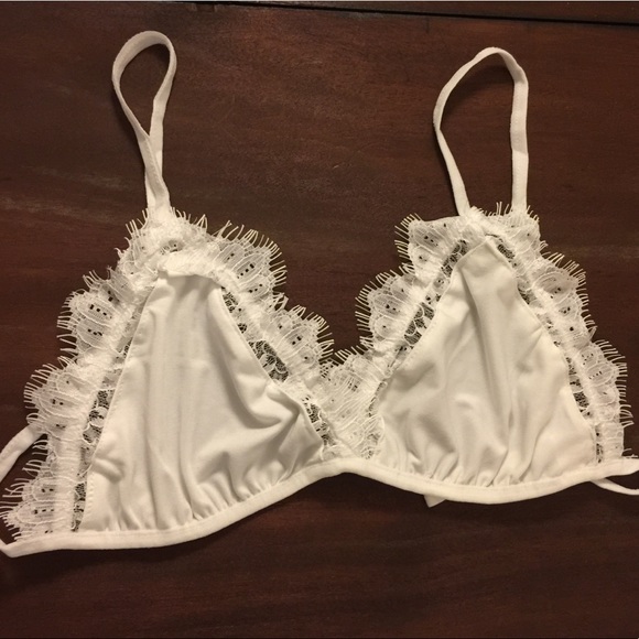 Intimates & Sleepwear | Sexy White Triangle Cotton Bralette | Poshmark